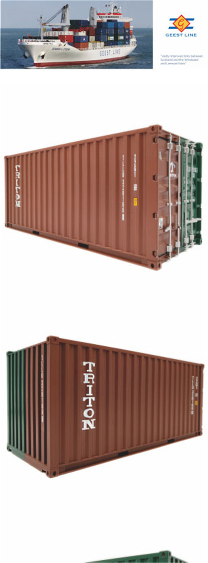 30cm 1:20 Geest line ltd container model container scale model O.A.S ...