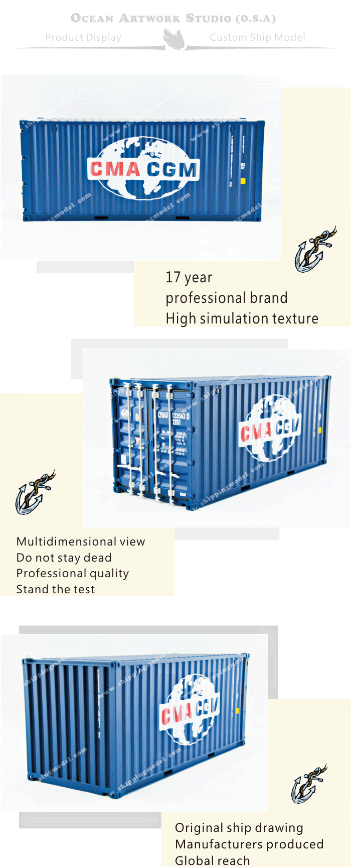 container ship model factory |CMA-CGM container model |container ...